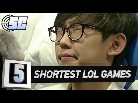 5 Shortest Games in LoL History | LoL eSports - YouTube