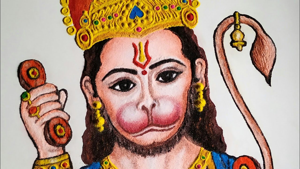 Hanuman Jayanti rangoli हनुमान जयंती रांगोळी | जय हनुमान रांगोळी - YouTube