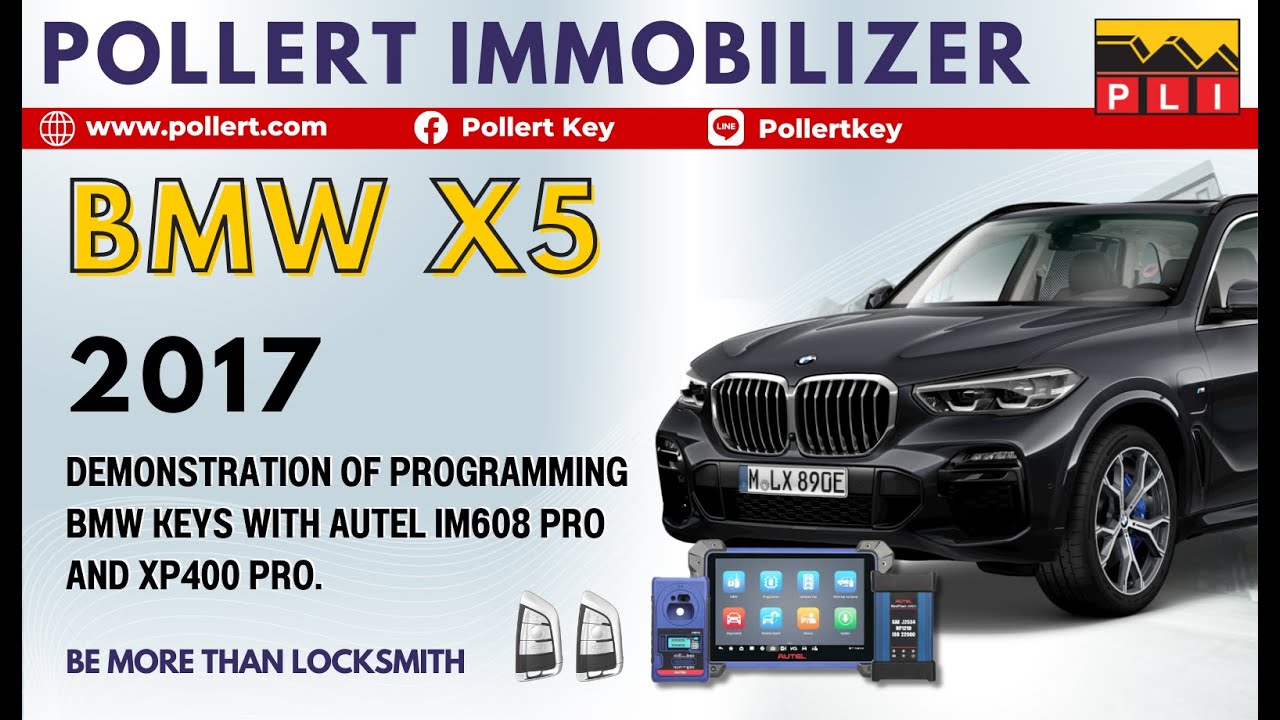 BMW X5 F15 Generate Smart Remote withb IKEY and Program with I M608 Pro ...