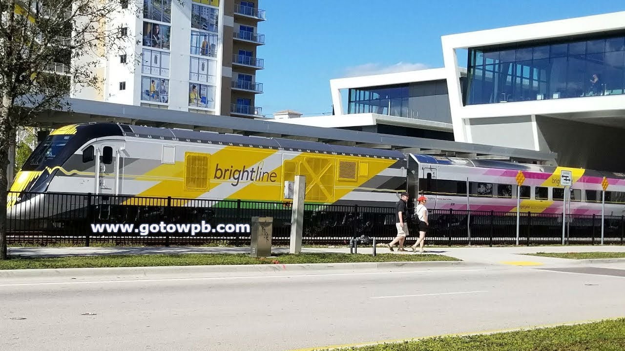 Brightline train West Palm Beach To Fort Lauderdale - YouTube