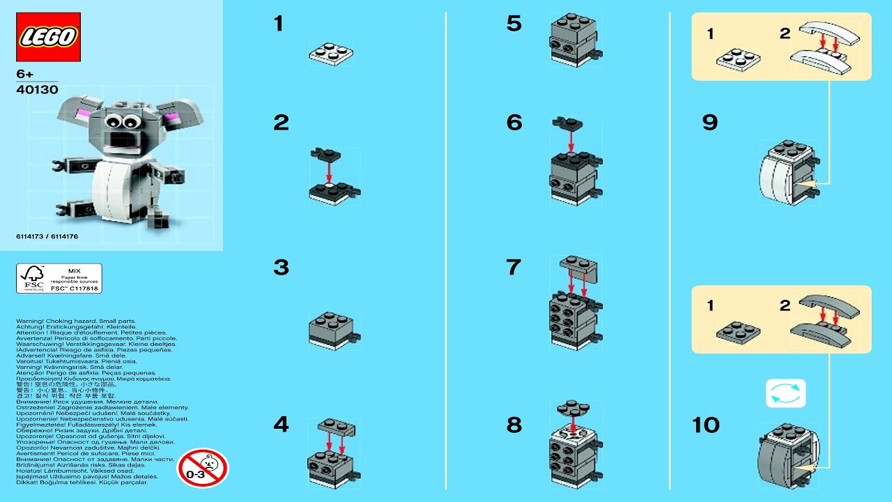 LEGO instructions - Monthly Mini Model Build - 40130 - Koala (05-2015 ...