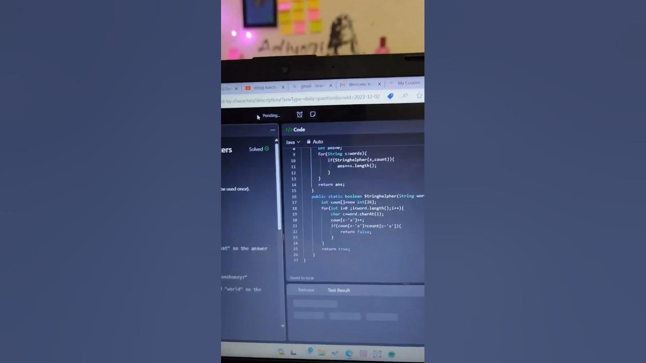 1160 Find Words That Can Be Formed By Characters Coding Javaprogramming Leetcode Viral Youtube