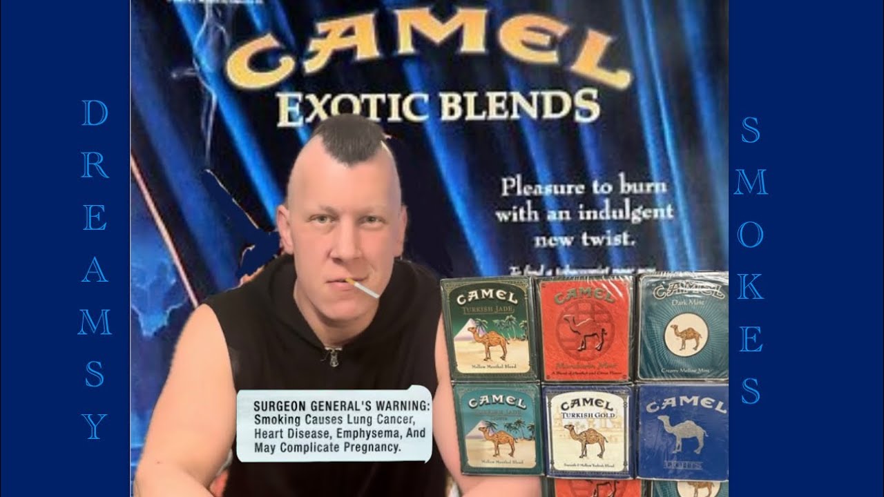 Smoking vintage Camel Dark Mint menthol cigarette review exotic series ...