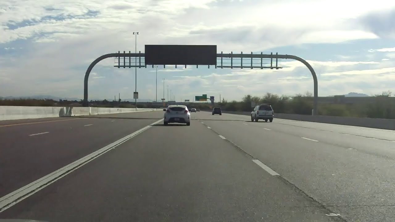 South Mountain Freeway (AZ Loop 202 Exits 67 to 55) eastbound/outer ...