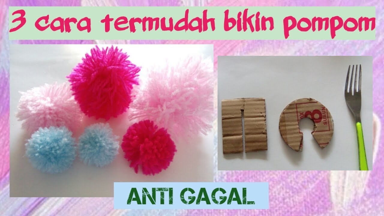 DIY #2 CARA MEMBUAT POM POM - YouTube