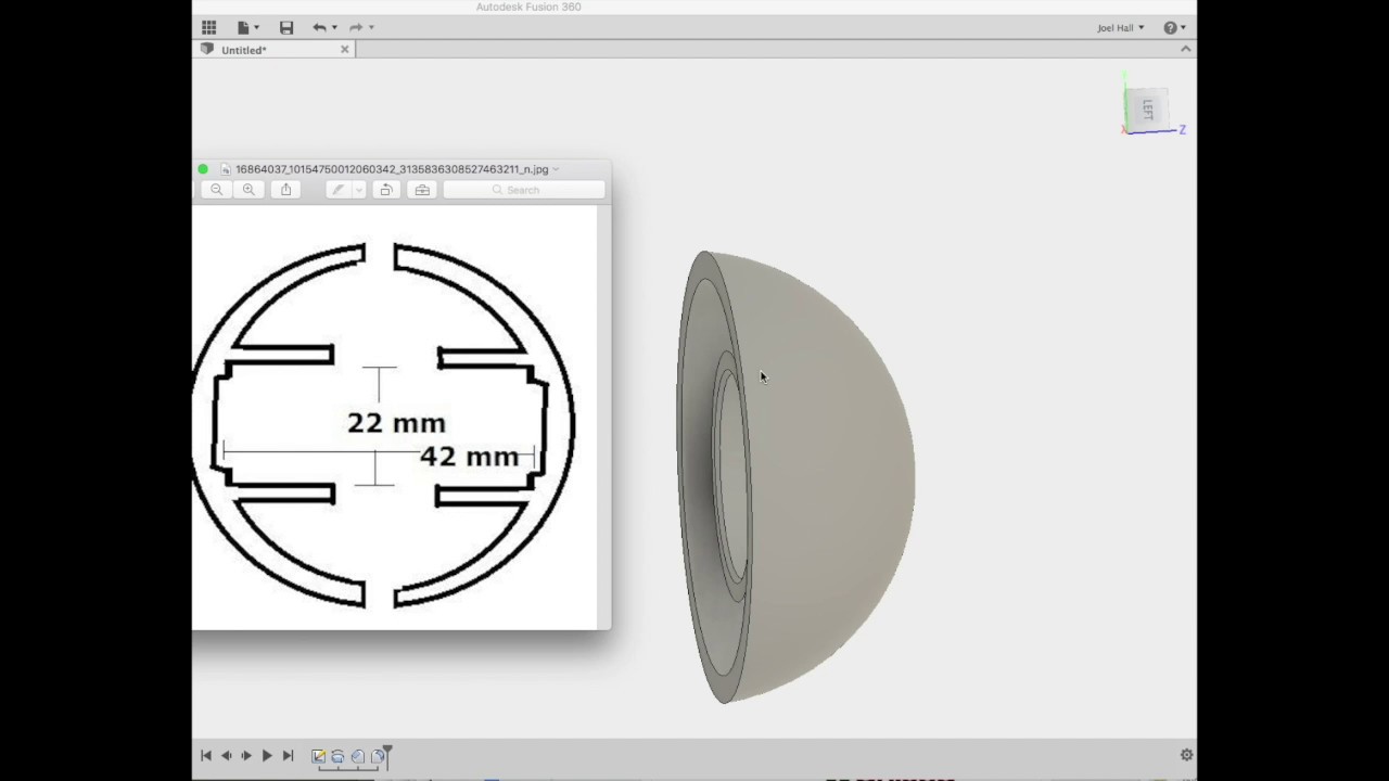Fusion 360 Tutorial Revolve Youtube