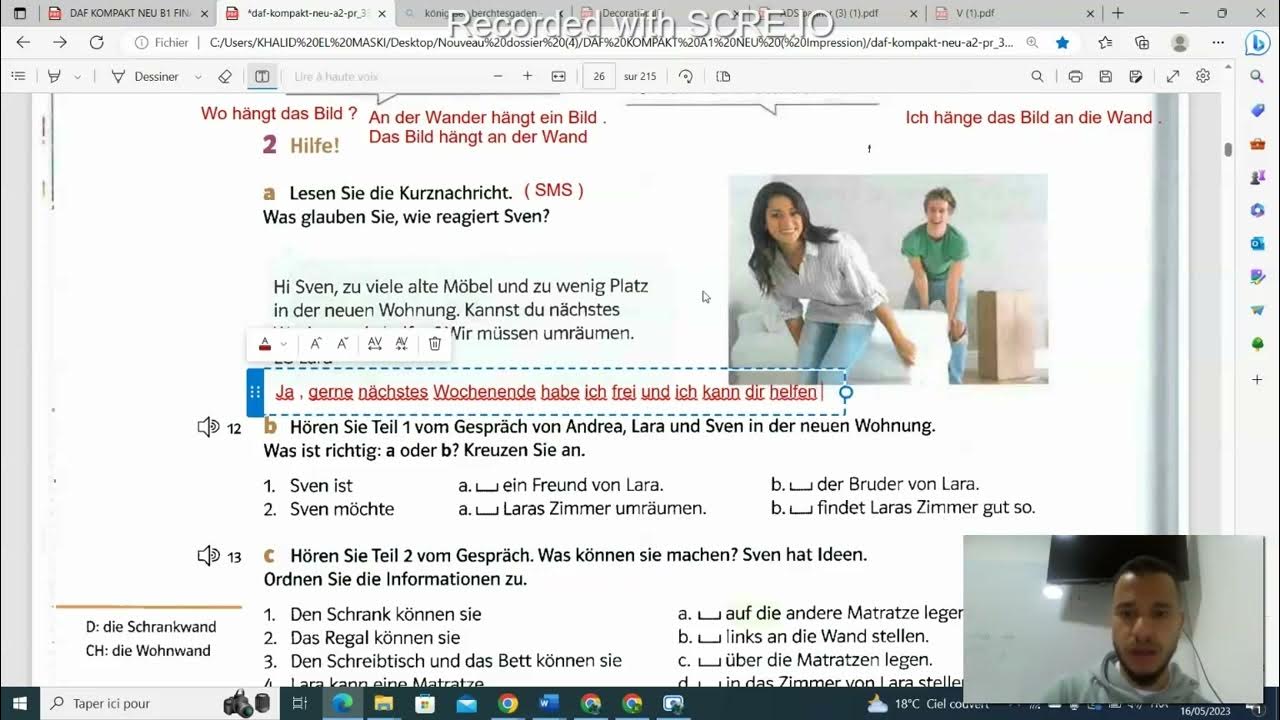 Daf Kompakt Neu A2/ Lektion 10 / Neue Arbeit - neue Stadt - Kapitel C ...