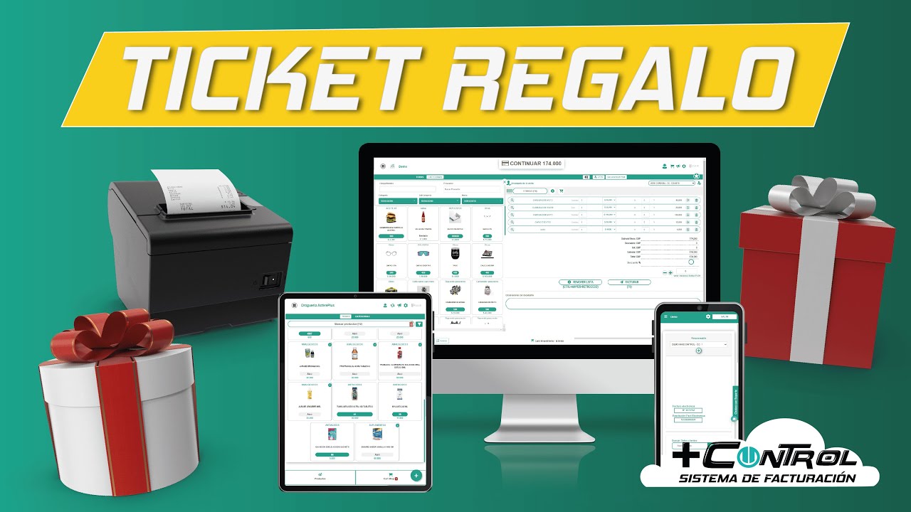 Como realizar un ticket regalo en Mas Control - YouTube