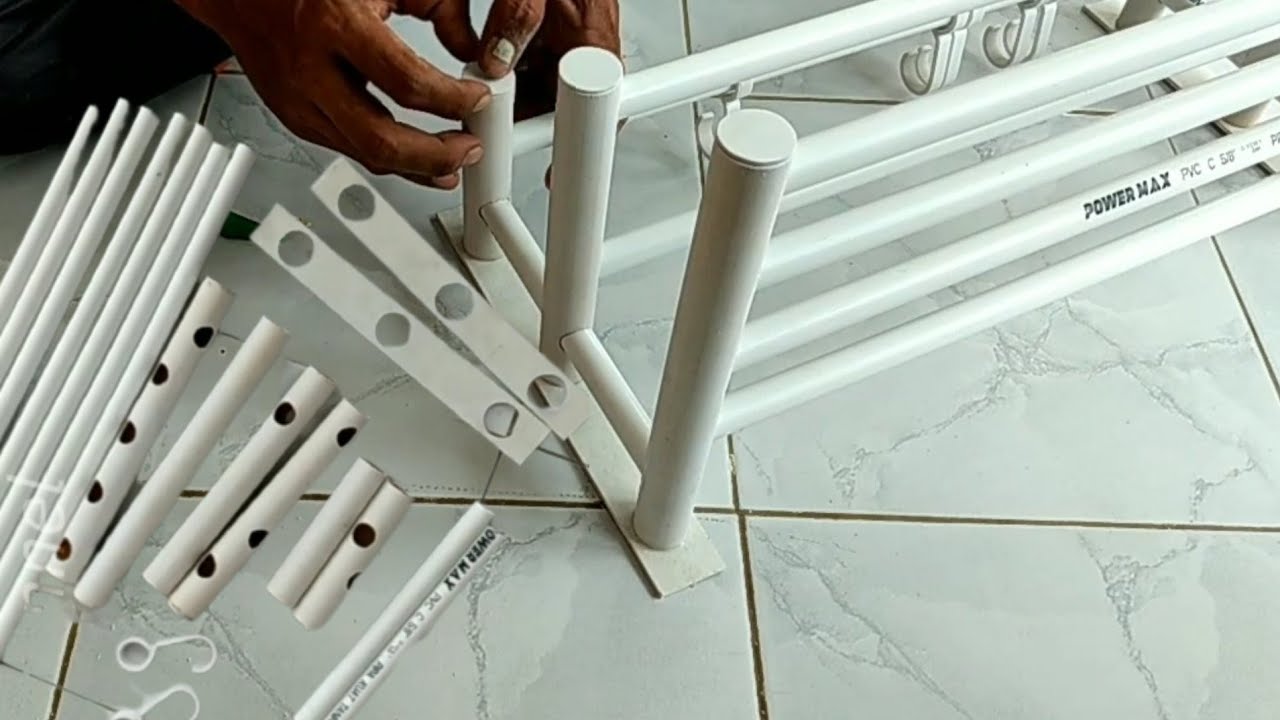 how to make a clothes hanger from PVC pipe | DIY hanger pvc ...