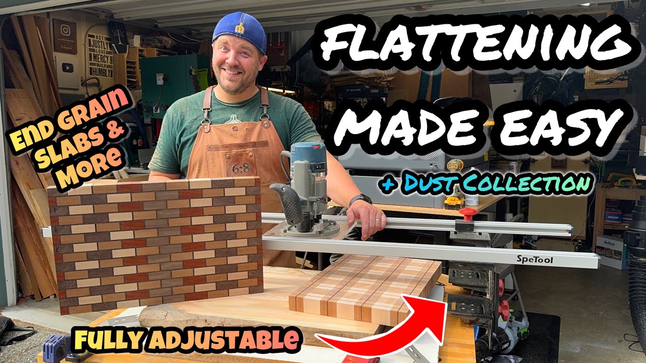 SpeTool Machinist Grade Router Sled & Dust Collection: Wood Flattening ...