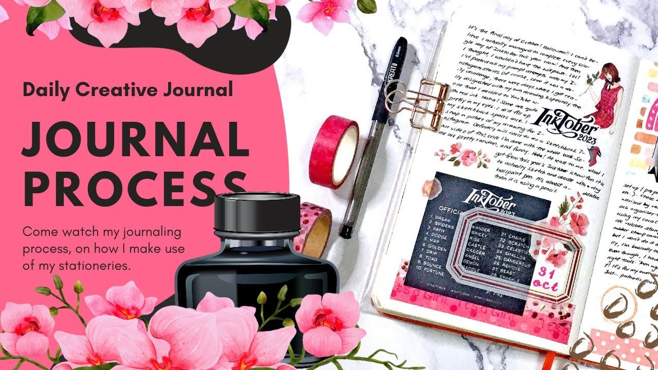 Journal With Me || Completing Inktober 2023 || Creative Daily Journal ...