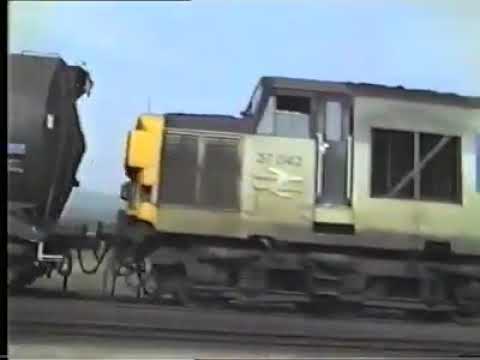 Margam Class 37 No. 37042 Passes by on an oil train in 1993. - YouTube