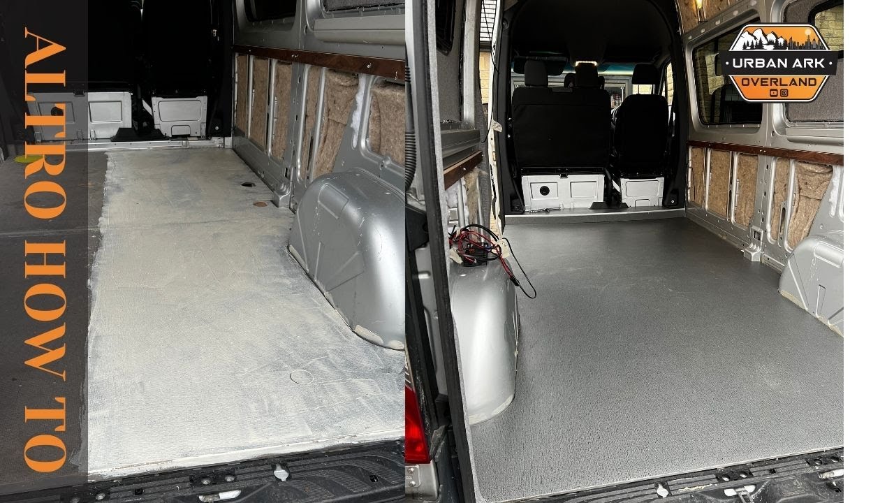 Ep7 SPRINTER VAN BUILD CAMPERVAN FLOORING ALTRO VINYL - YouTube