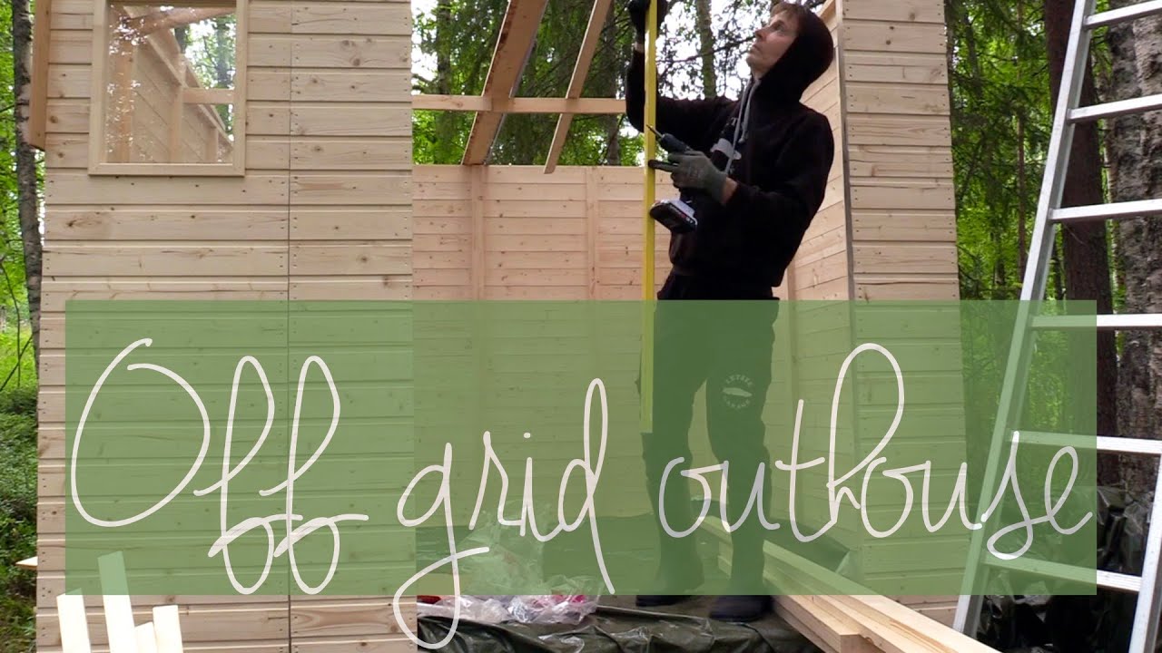 Building an OFF GRID outhouse | DIY build | COTTAGE LIFE renovation # ...
