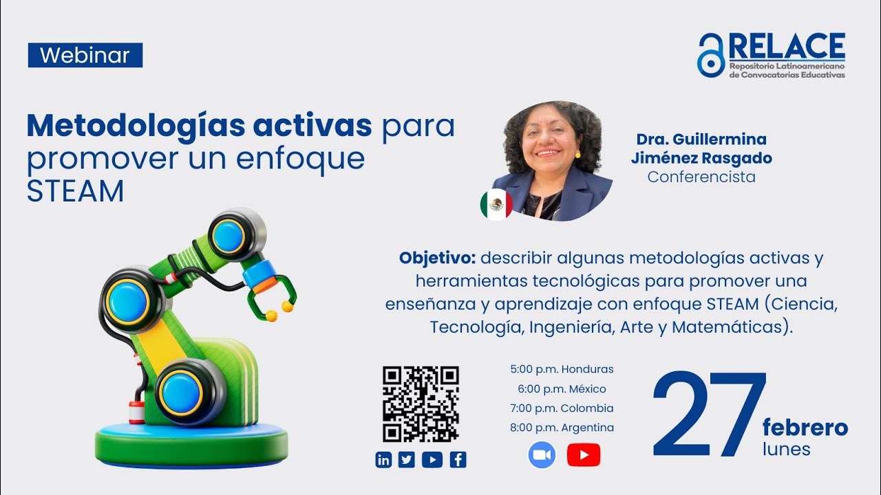 31. Webinar: Metodologías activas para promover un enfoque STEAM - YouTube