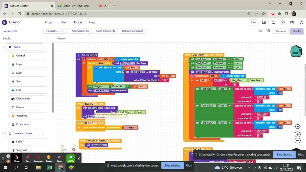 KODULAR LOGIN TINYDB - YouTube