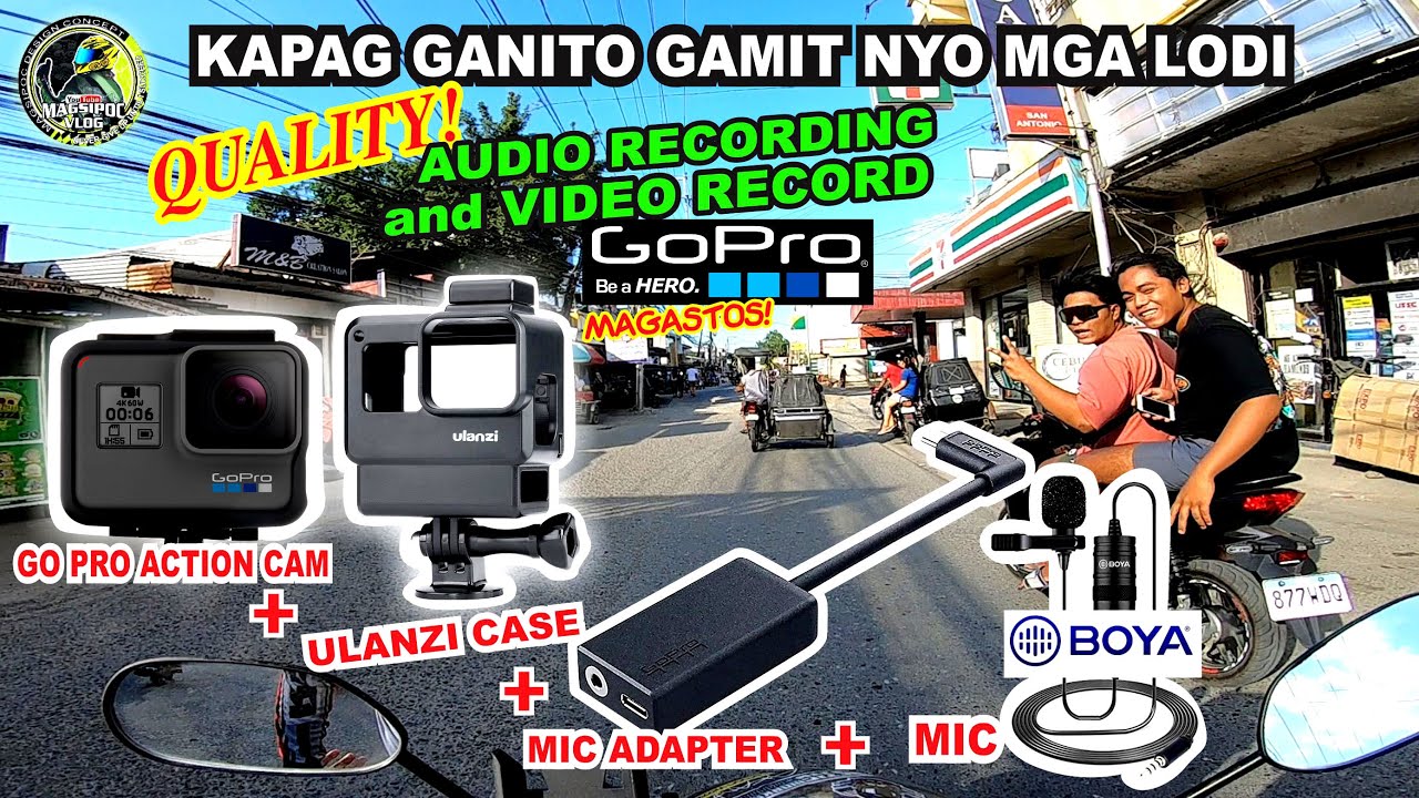 Go Pro Hero 6 Black Test Audio Recording Using Boya Mic with Mic ...