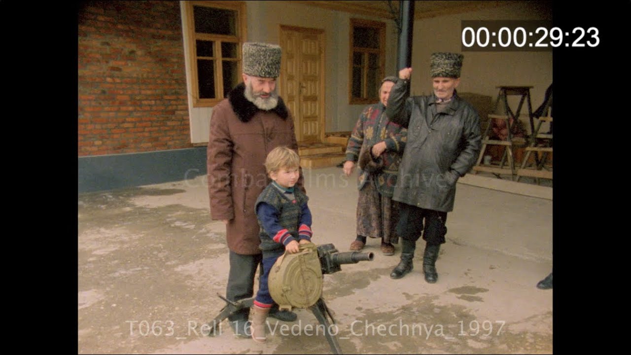 Chechen toddler plays on AGS-30 Auto Grenade Launcher | 1997 | Roll 16 ...