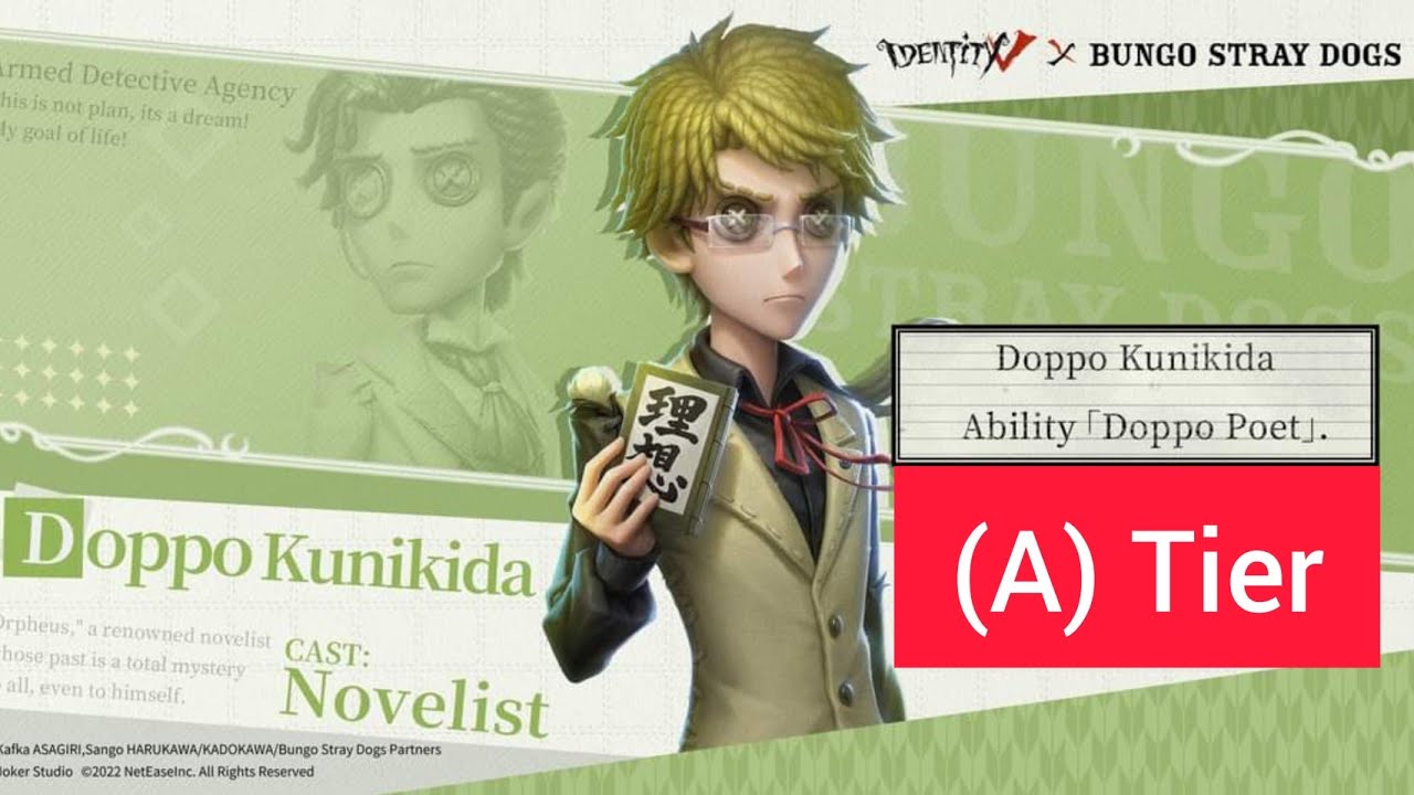 Doppo = (A) Novelist • Identity V X Bungo Stray Dogs [ Official ...