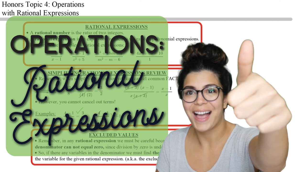 Operations With Rational Expressions Adding Subtracting Multiplying And Dividing Fractions