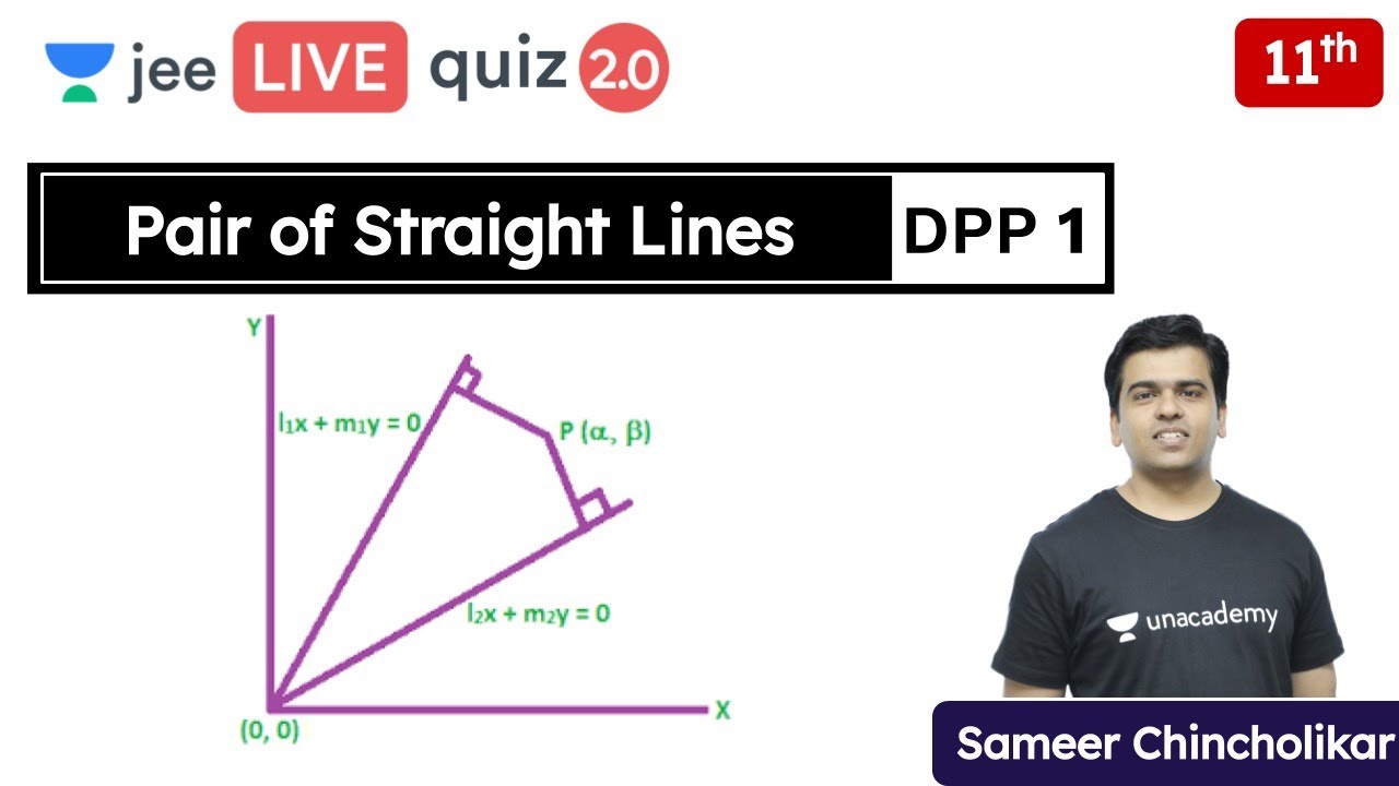 JEE: Pair of Straight Lines DPP 1 | Class 11 | Unacademy JEE | JEE ...