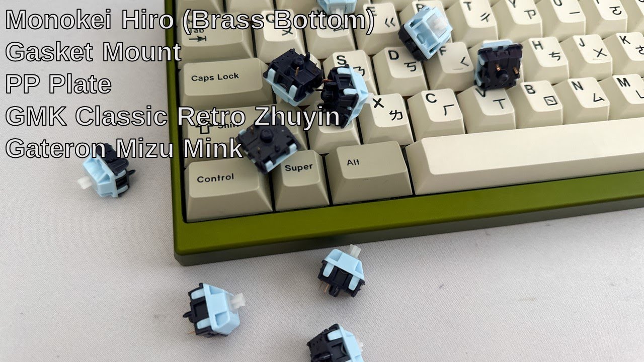 Monokei Hiro (Brass Bottom) | PP Plate | Gateron Mizu Mink | Sound Test ...