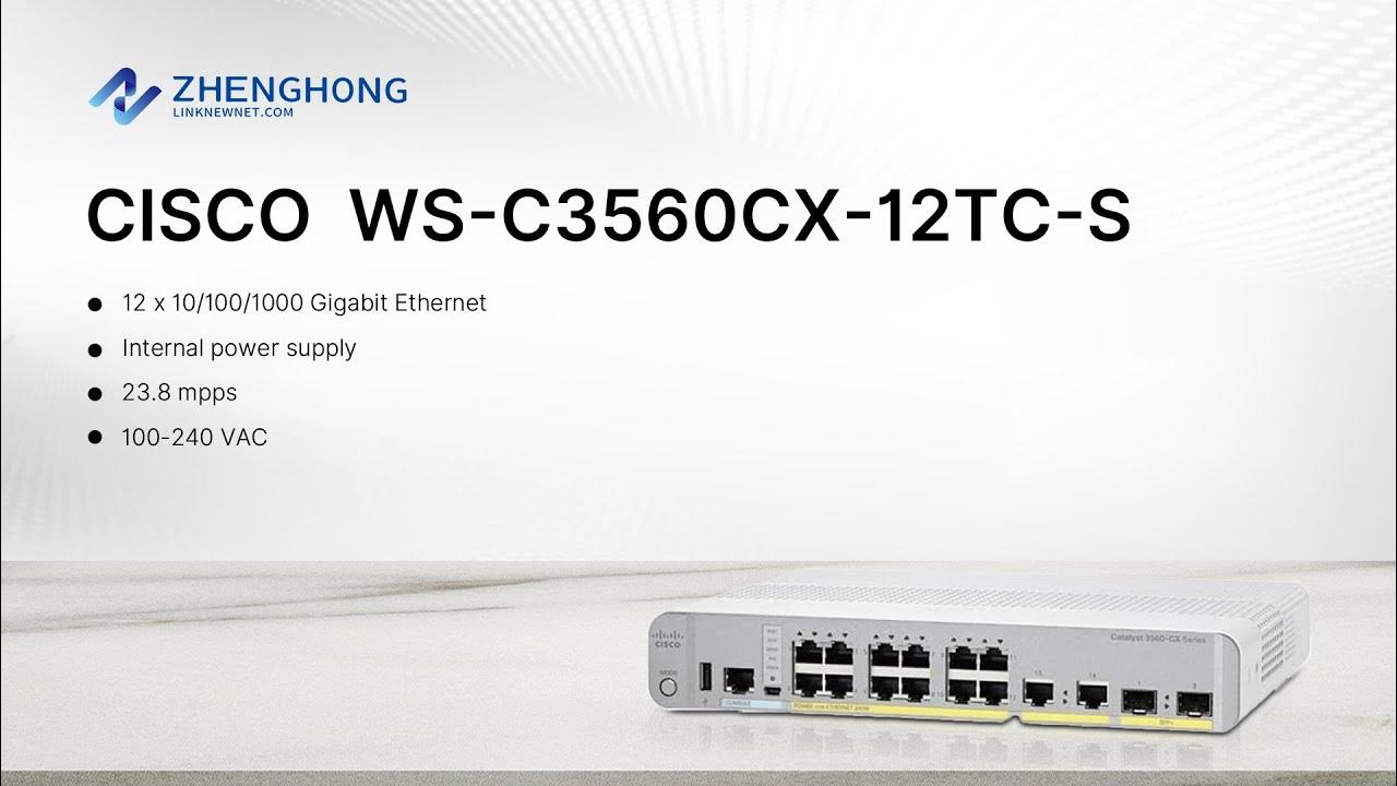Cisco Catalyst 3560 Cx Series Ws C3560cx 12tc S Switch Display On Sales Youtube