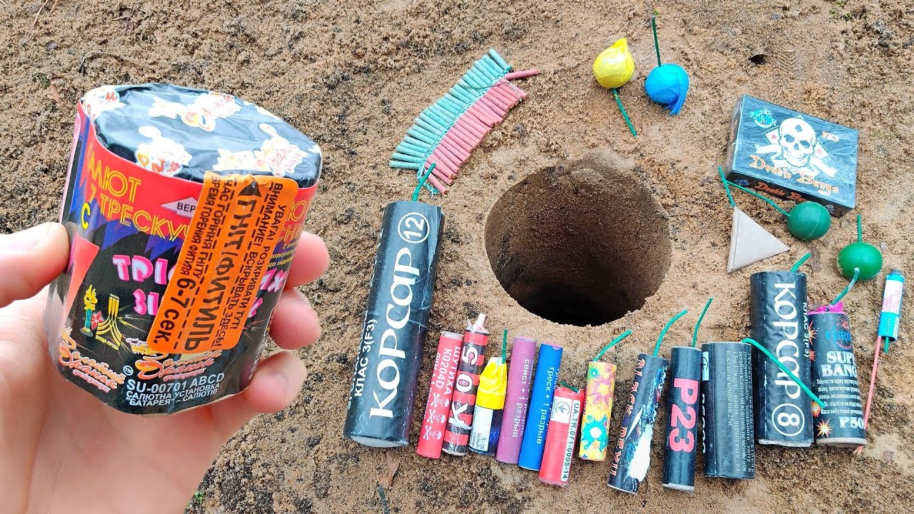 🔥 TEST Mini Fireworks underground 💥 САЛЮТ vs НОРА 💣🔴Вазорвал Самую ...