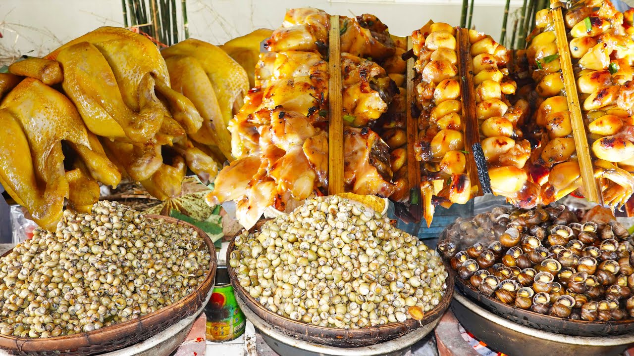 Sunday Street Food Tour, Various Street Foods For Sales At Kieng Svay ...