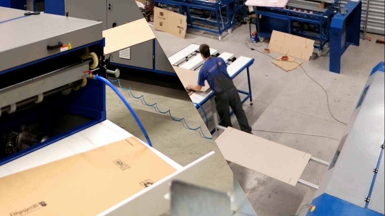 Box production (BOXmaker PRO) with flexo print - YouTube
