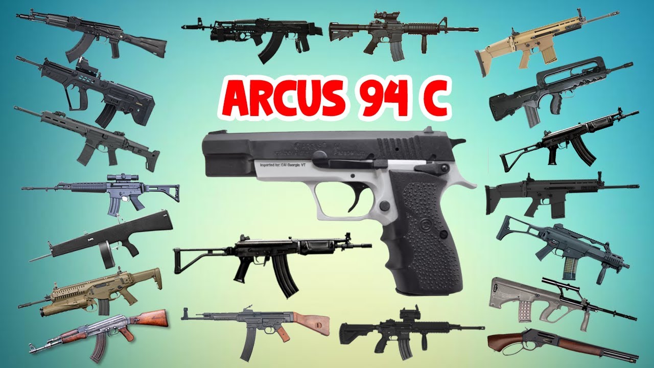 World's Best Assault Rifle And Hand Guns ARCUS 94 C, AK 47, FN SCAR ...
