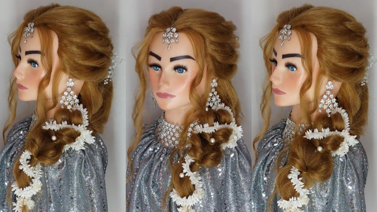 Easy Quick Pakistani Side Braid Hairstyle With Gajra | Wedding/Party ...