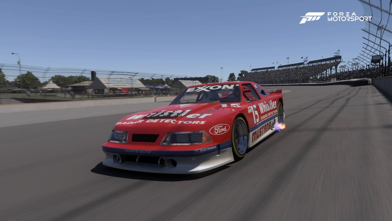 Racing the 1991 Ford #15 Roush Racing Whistler Mustang at Indianapolis ...