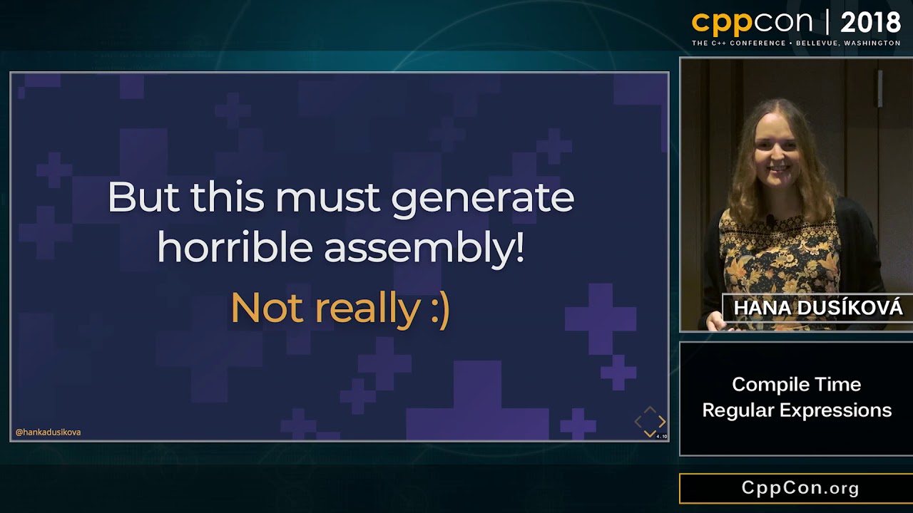 CppCon 2018: Hana Dusíková “Compile Time Regular Expressions” - YouTube