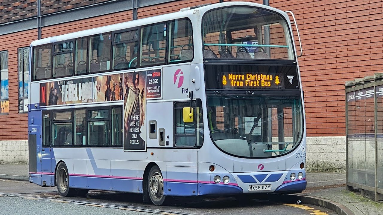 First Bus Sheffield 37448 With Destination Board With Merry Christmas ...