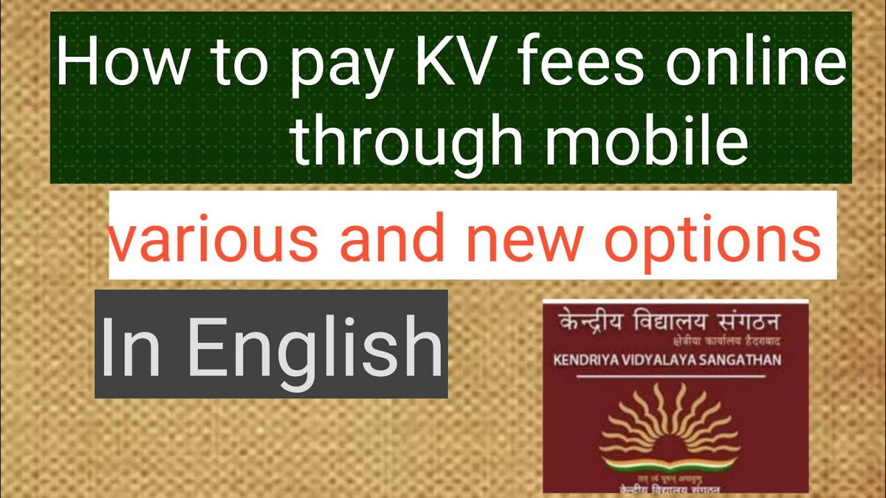 #studytime KV fees payment online through mobile/payment history ...