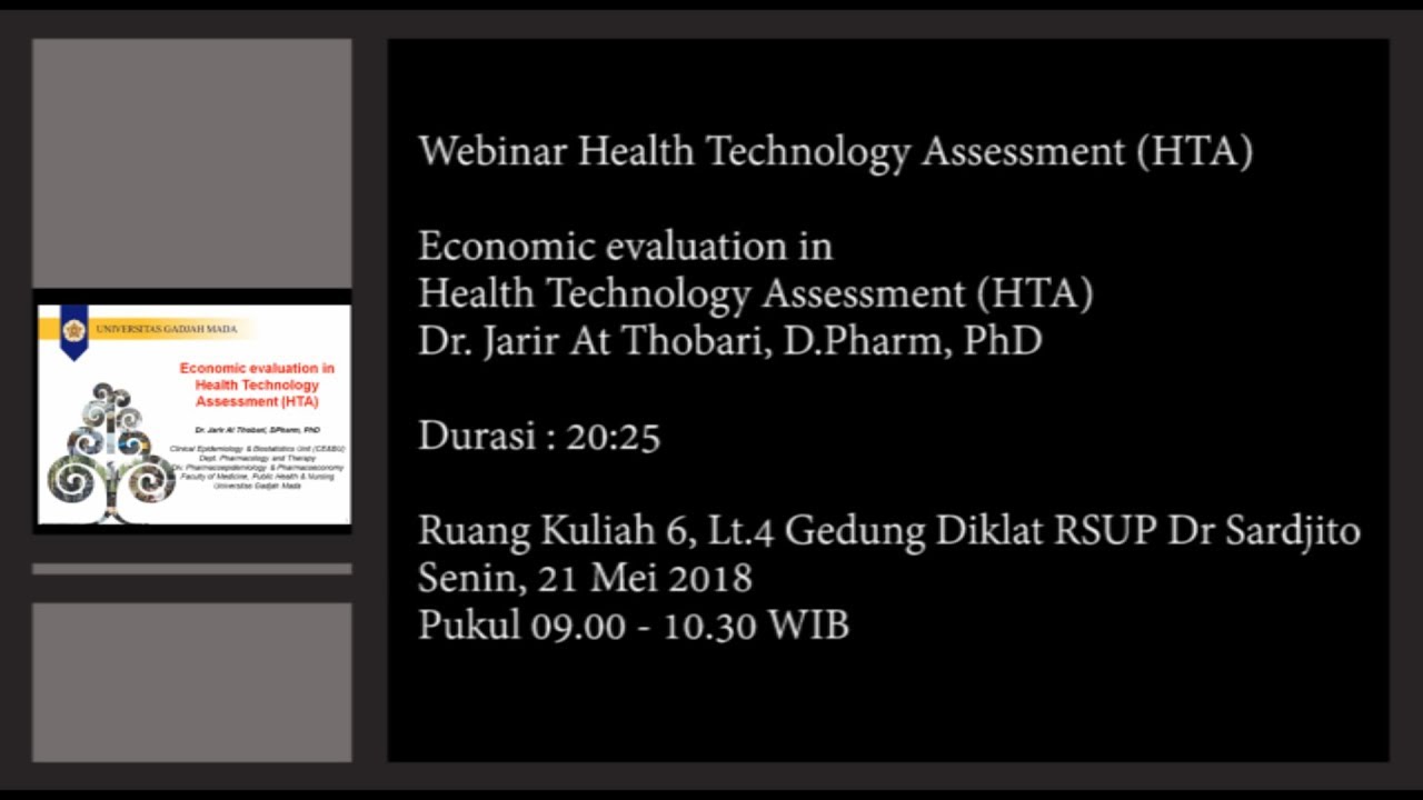 Webinar Health Technology Assessment (HTA) [Materi 2] - YouTube