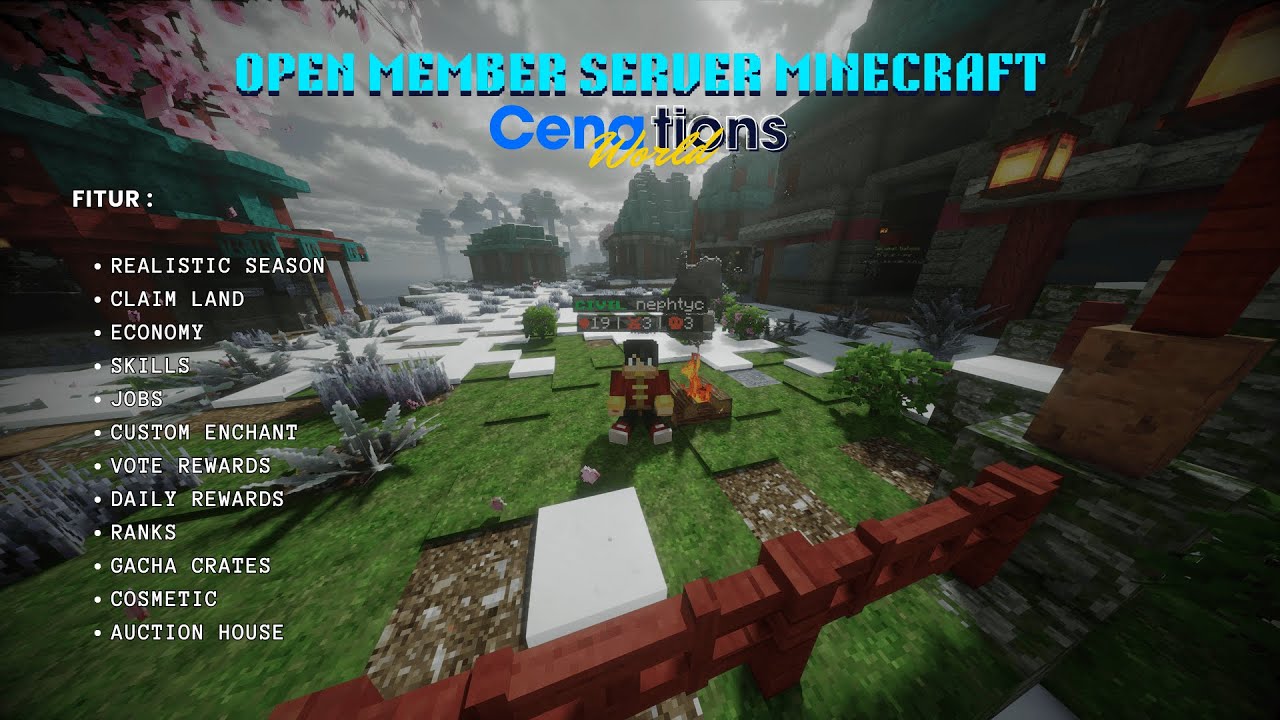 OPEN MEMBER CENATIONS WORLD SERVER MINECRAFT SERU!! | MINECRAFT INDONESIA - YouTube