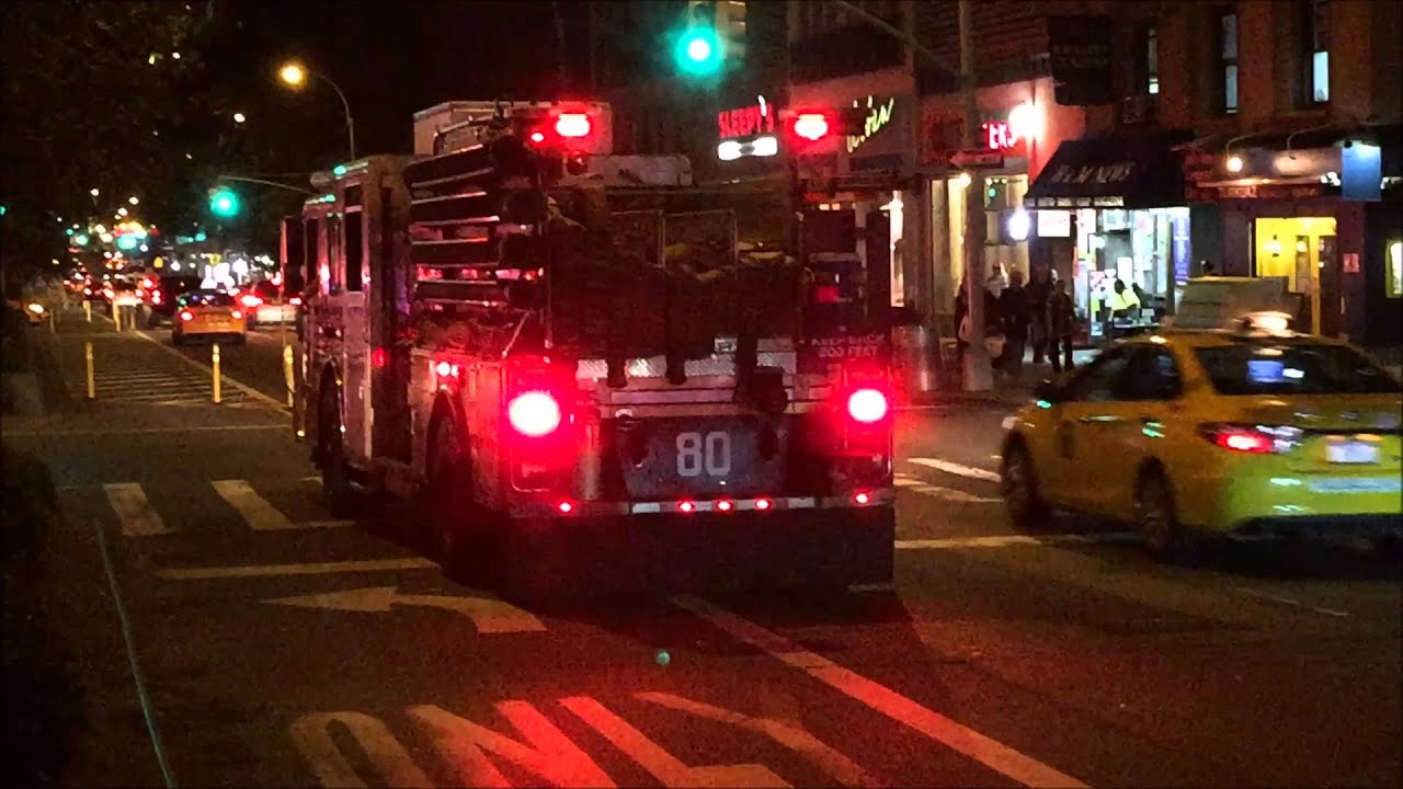 FDNY ENGINE 80 TAKING UP FROM 10-77 HIGH RISE FIRE ON W. 101ST ST. ON ...