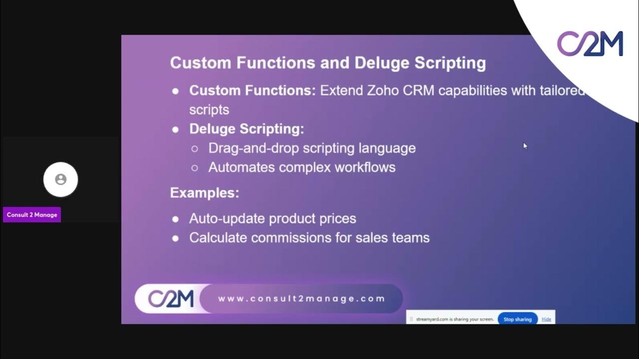 Mastering Custom Functions & Deluge Scripting in Zoho CRM for Advanced Automation - YouTube