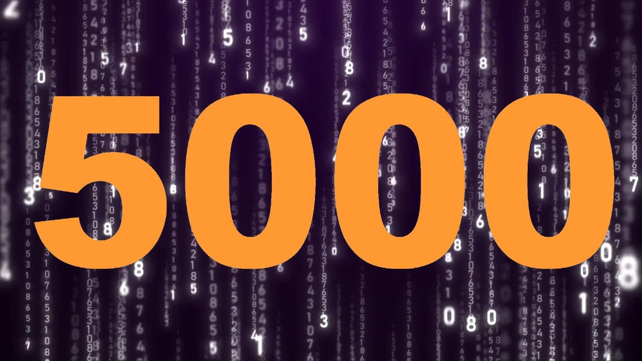 Numbers from 5000 to 1 - countdown - matrix animation - frame motion ...