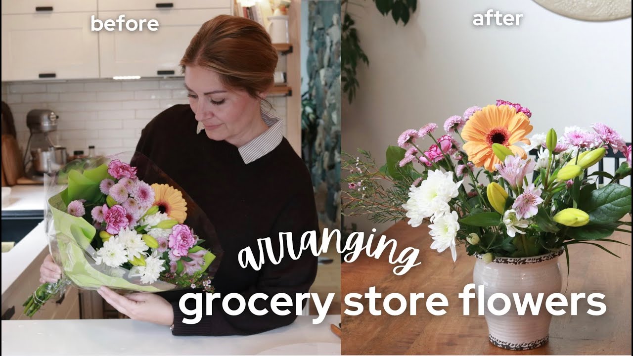 Arranging a Grocery Store Bouquet - YouTube