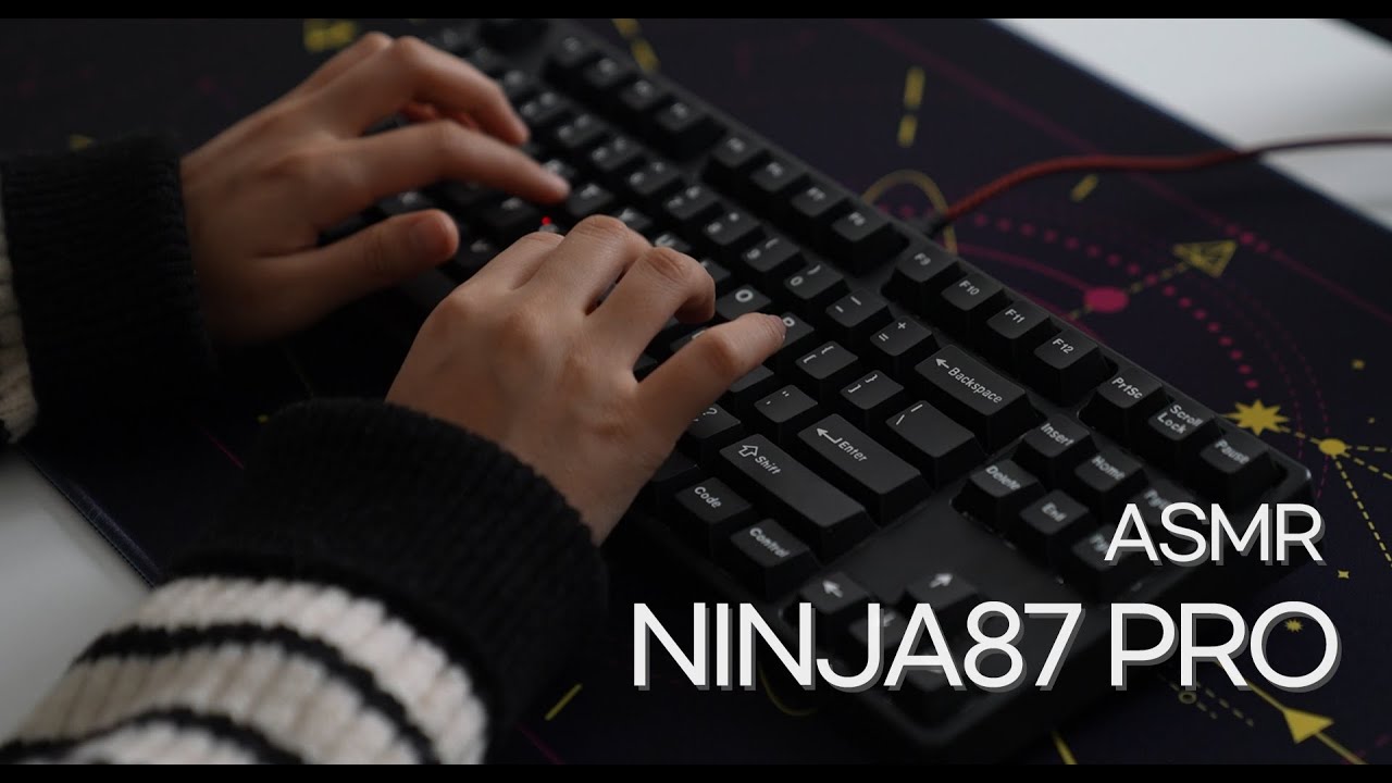 NinJa 87 PRO Black model typingsound Test ASMR - YouTube