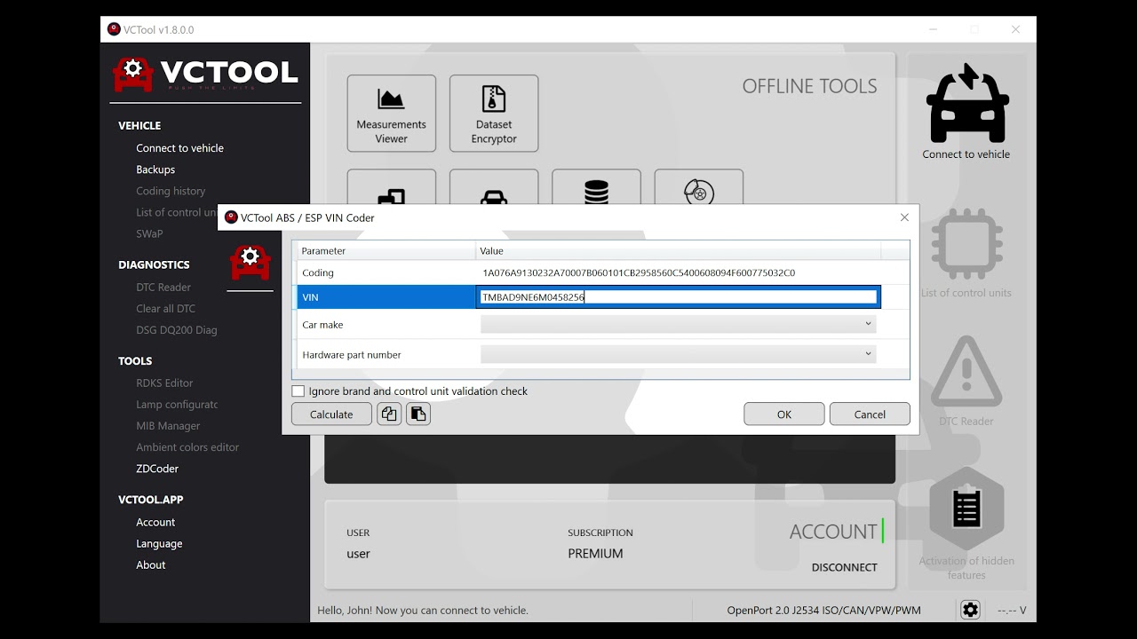 VCTool ESP / ABS VIN Coder demonstation - YouTube