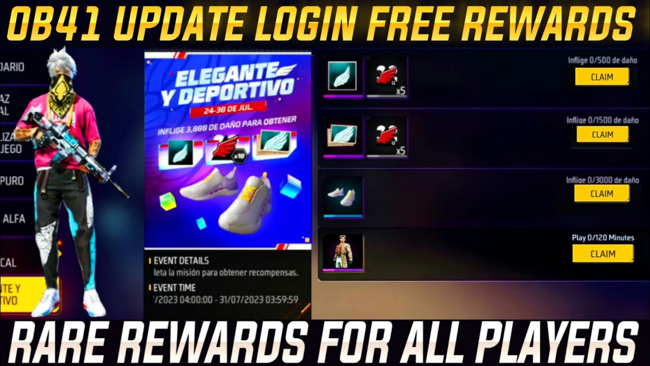 Ob41 Login Free Rewards Free Fire || Free Fire Ob41 Update Date || Free ...