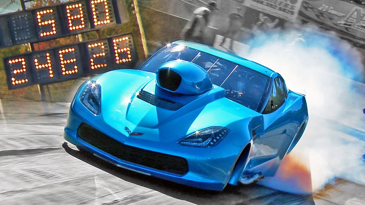 C7 CORVETTE NITROUS PRO MOD RUNS 5.80'S IN THE QUARTER-MILE! - YouTube