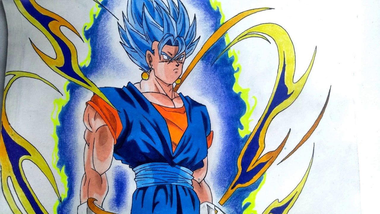 Vegito SSB: Dokkan Battle Drawing #1 - YouTube