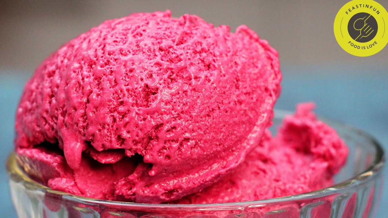 Beetroot & Rose Ice Cream | 3 Ingredients Only @Feastinfun - YouTube