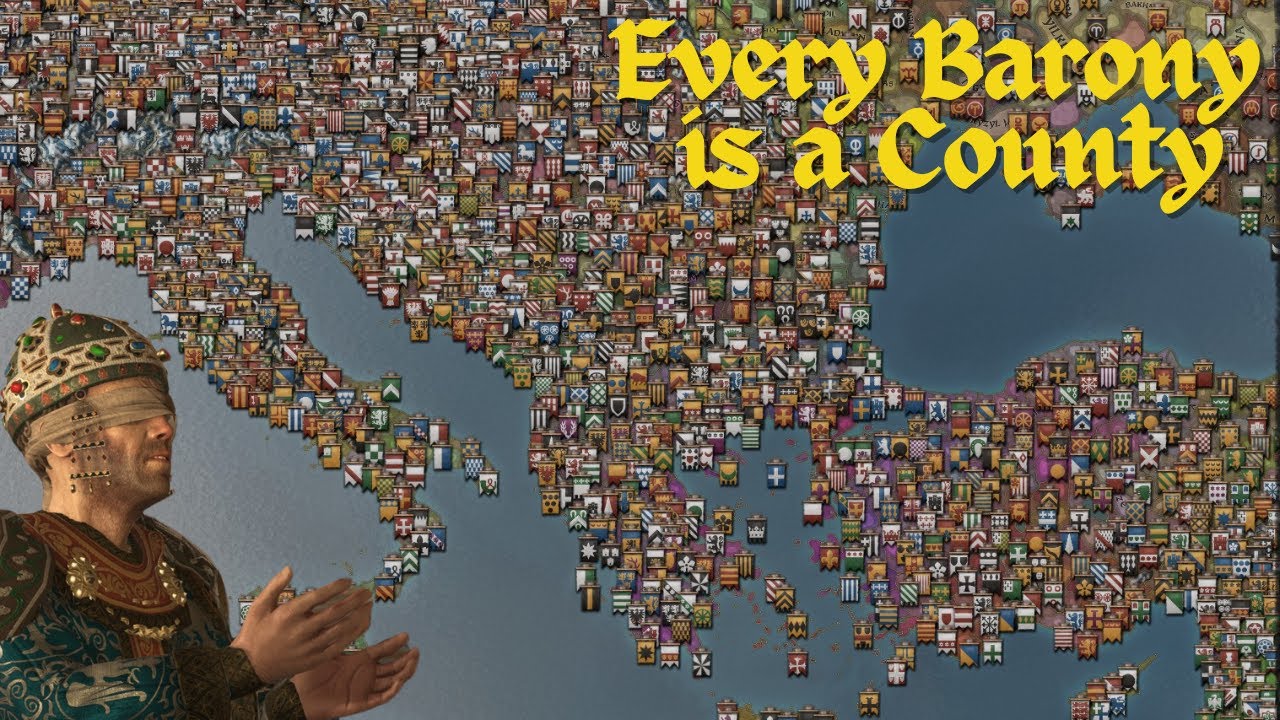 Crusader Kings 3 Time lapse: Every Barony is a County with Unlimited ...
