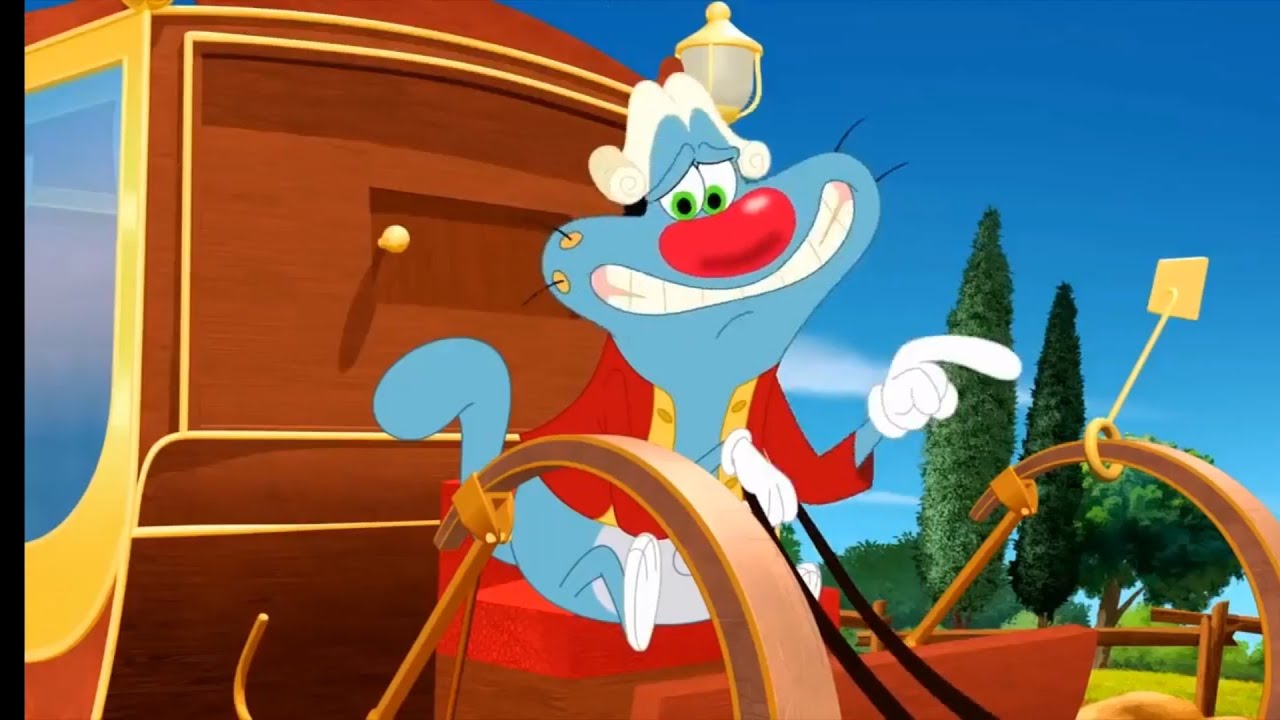 Oggy and the cockroaches new episode, Oggy the king coachman. - YouTube